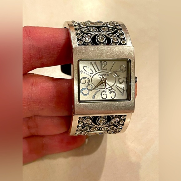 Chico's | Jewelry | Chicos Bracelet Watch New Silver | Poshmark